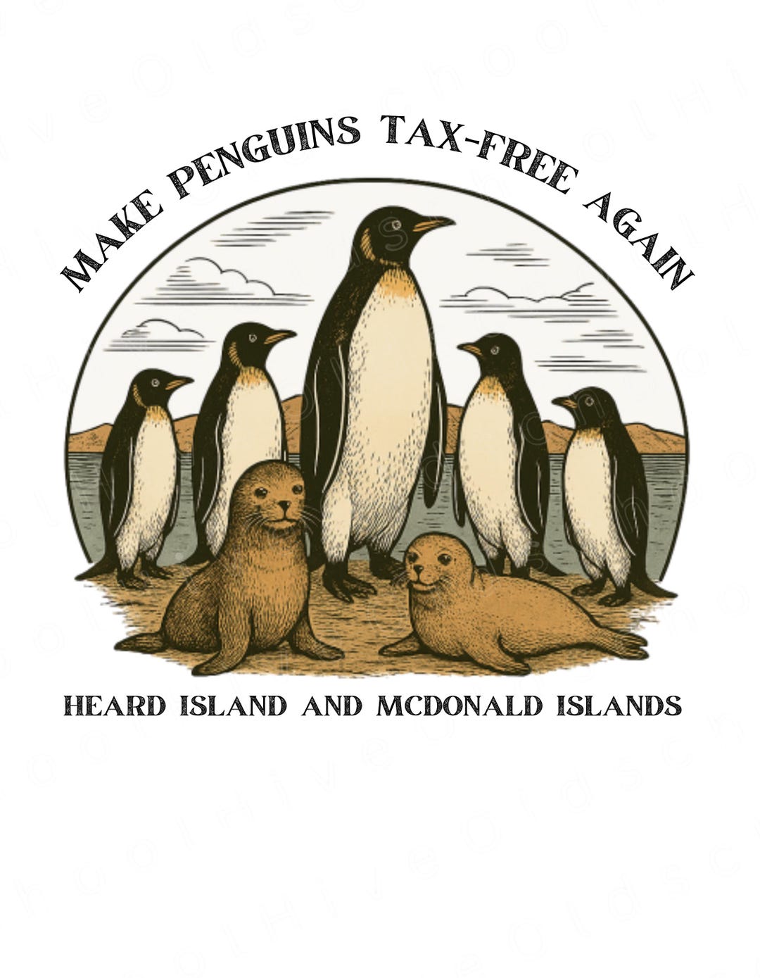 Make Penguins Tax-free PNG, Funny Trump Meme Shirt Design, Anti Tariffs ...