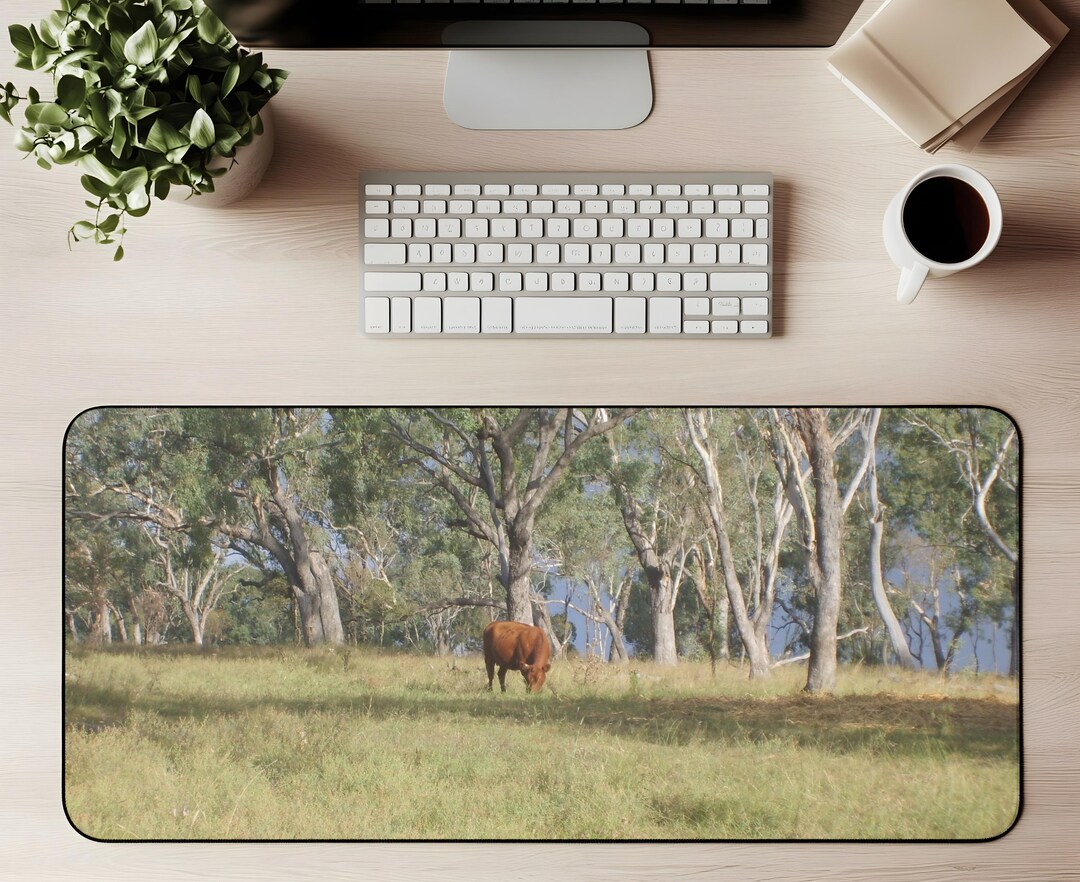 Red Angus Cow Desk Mat: Australian Farm Photo Desk Pad - Etsy