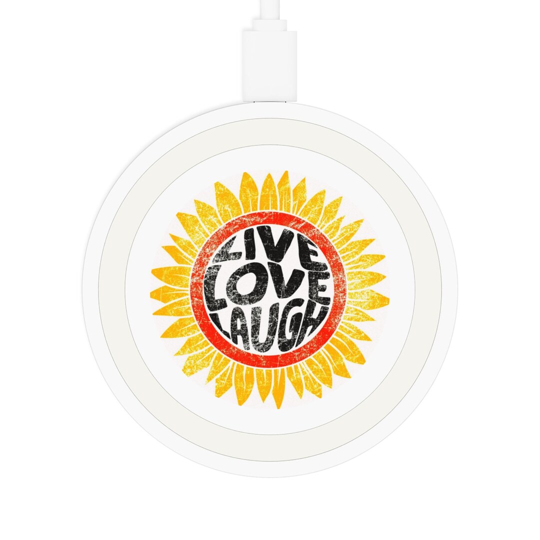 Live Love Laugh Motivational Wireless Charging Pad - Etsy