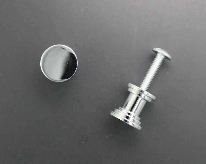 Four Chrome Knob Bases or Stems With Screws, Great for Fused Glass - Etsy