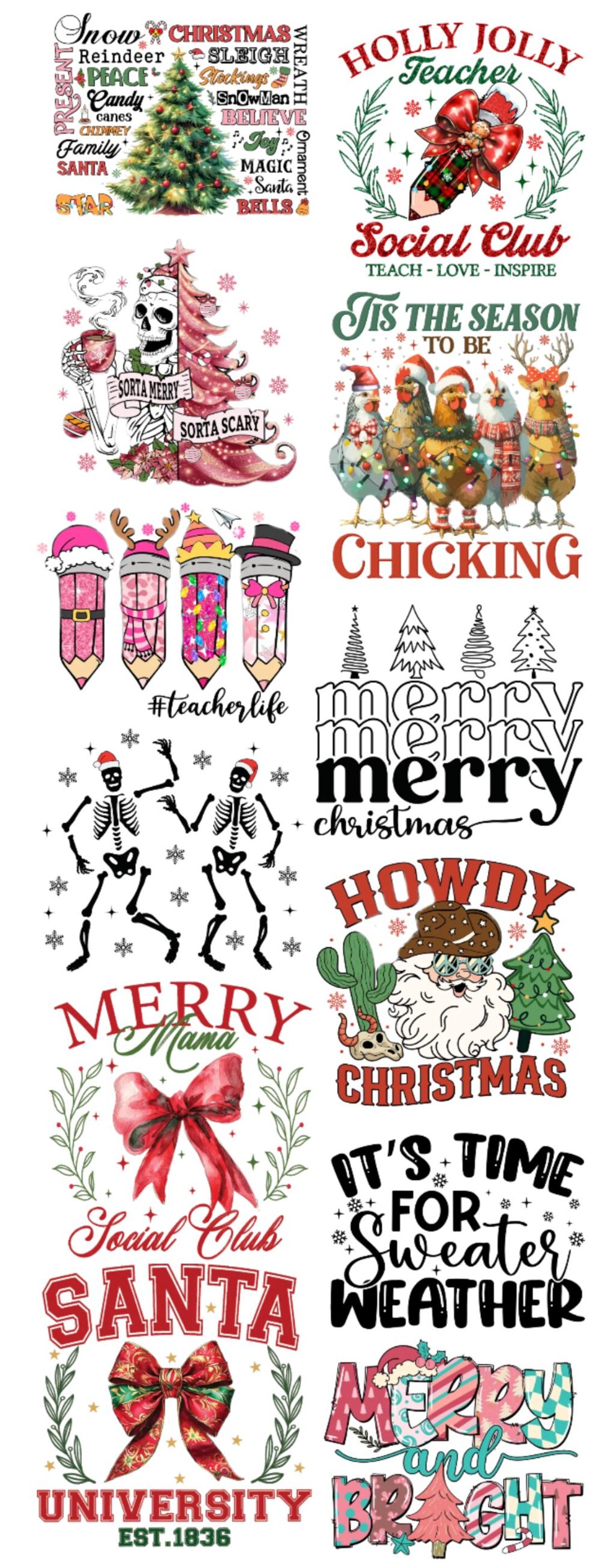 Sorta Xmas Gang Sheet 22x60 - Etsy