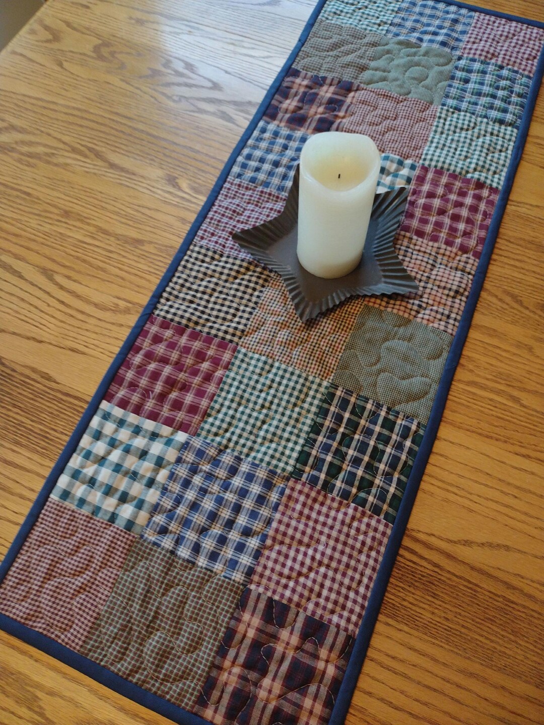 Quilted Table Runner, Primitive Runner, Farmhouse Table Runner, Rustic ...