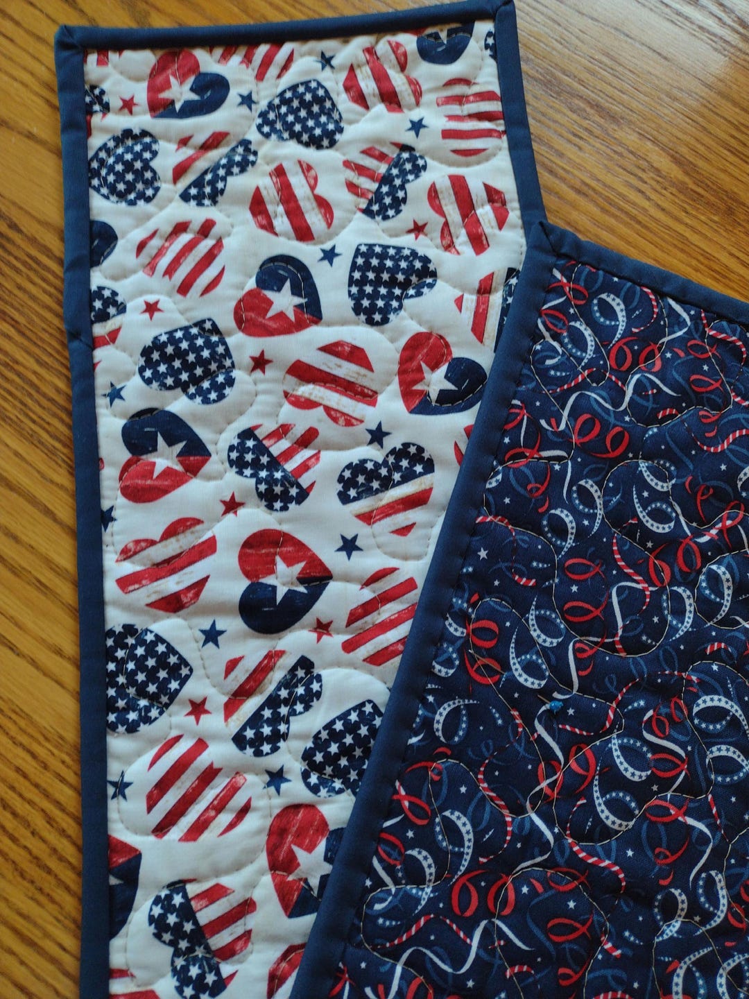 Quilted Table Runner, Quilted Slim 4th of July Runner, Quilted ...