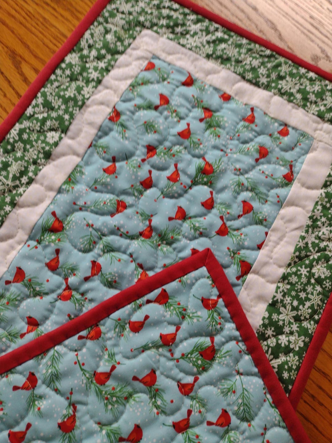 Quilted Table Runner, Quilted Cardinal Runner, Quilted Nature Lover ...
