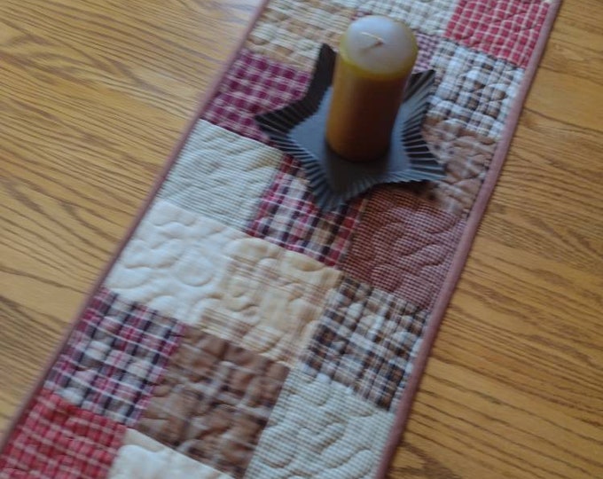 Quilted Table Runner Primitive Runner Farmhouse Table - Etsy
