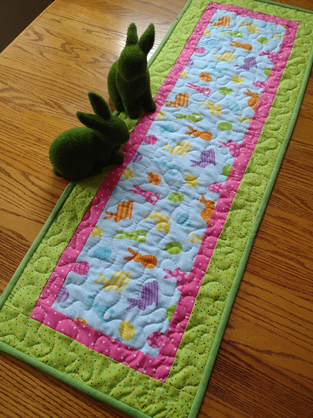 Quilted Table Runner, Easter Runner, Quilted Easter Runner, Easter ...