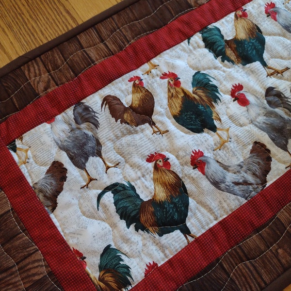 Rooster Table Runner - Etsy