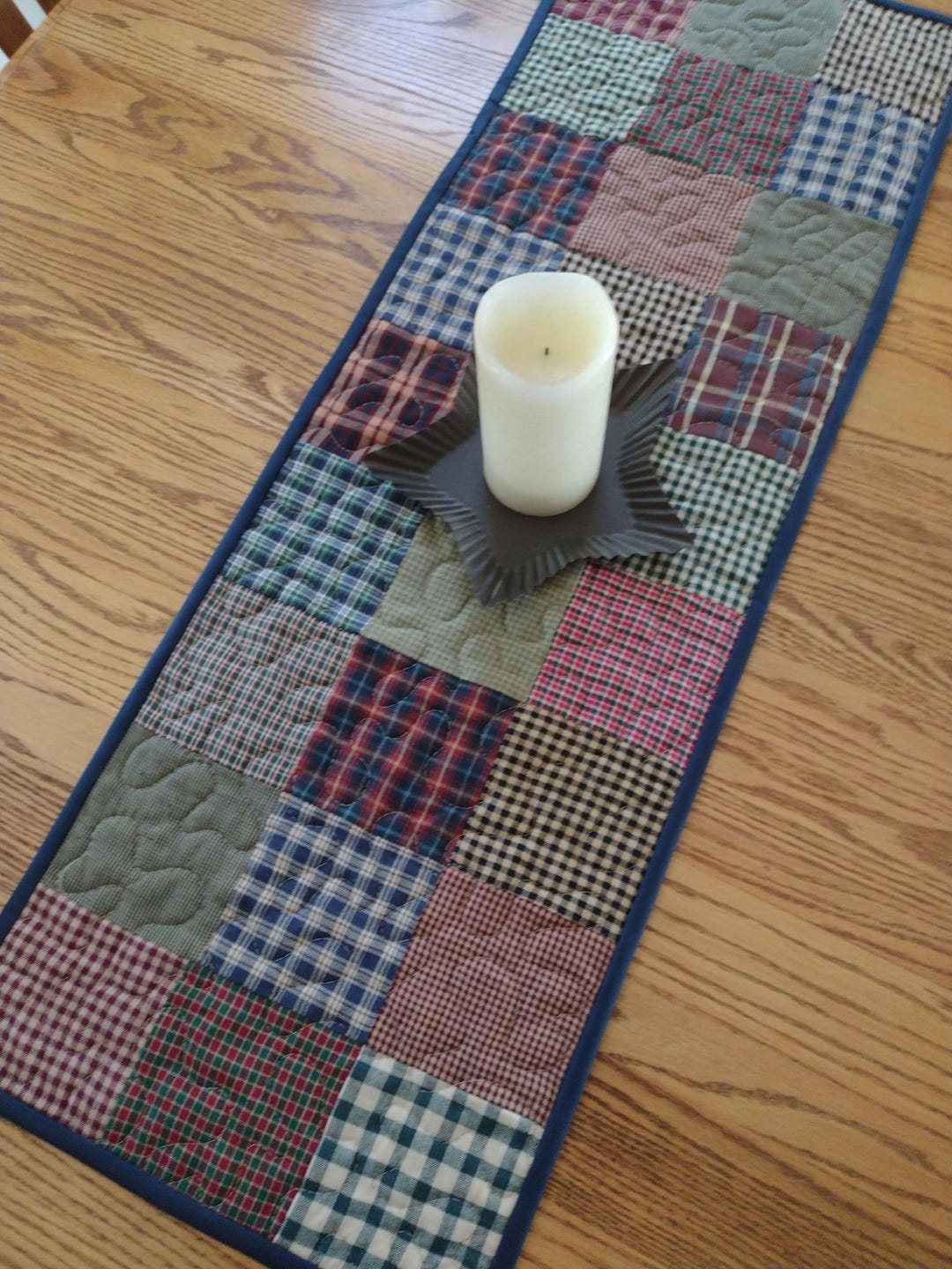 Quilted Table Runner, Primitive Runner, Farmhouse Table Runner, Rustic ...
