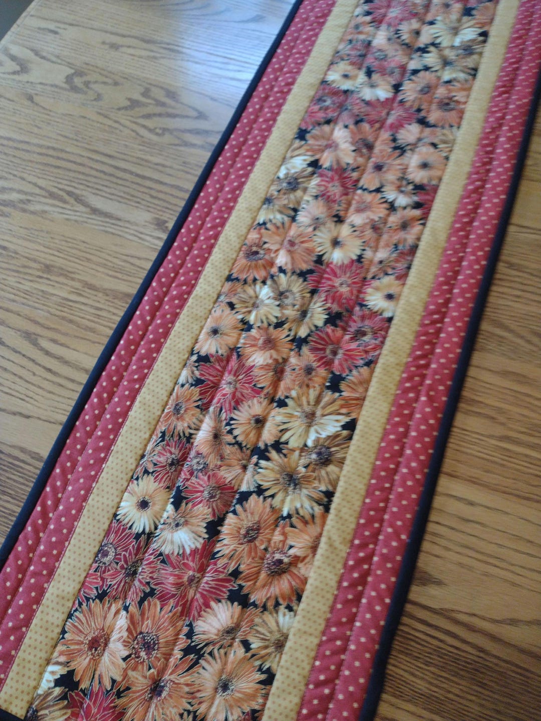 Quilted Table Runner, Quilted Fall Table Runner, Fall Runner, Quilted ...