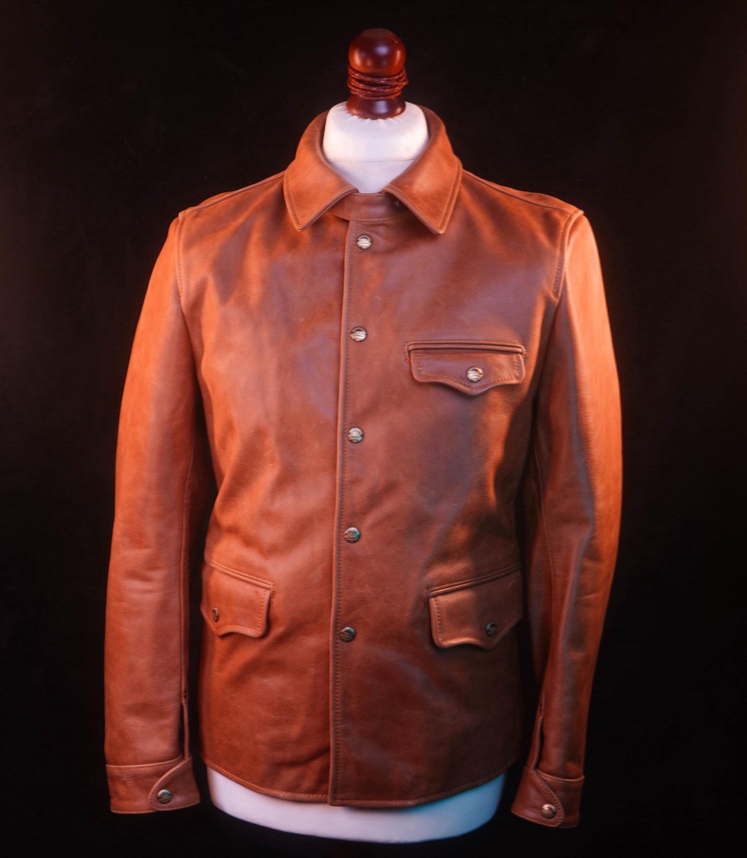 Cidu 40s Freewheelers Brakeman Style Tan Brown Leather Highwayman ...