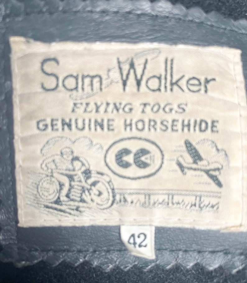 Vintage Sam Walker Horsehide Leather Coat Jacket 20s Aero Barnstormer ...