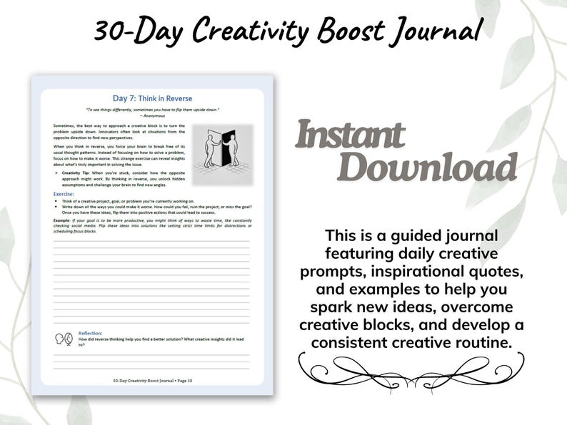 30-day Creativity Boost Journal - Etsy