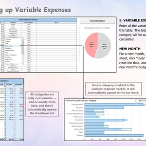 Customizable Monthly Excel Budget | Automated Tracking for Income ...