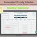 Automated Weekly Schedule Excel Template | Overlap Detection | Customizable Block Schedule - Etsy