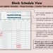Automated Weekly Schedule Excel Template | Overlap Detection | Customizable Block Schedule - Etsy