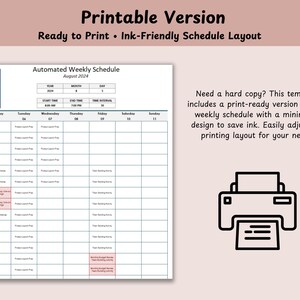 Automated Weekly Schedule Excel Template | Overlap Detection | Customizable Block Schedule - Etsy
