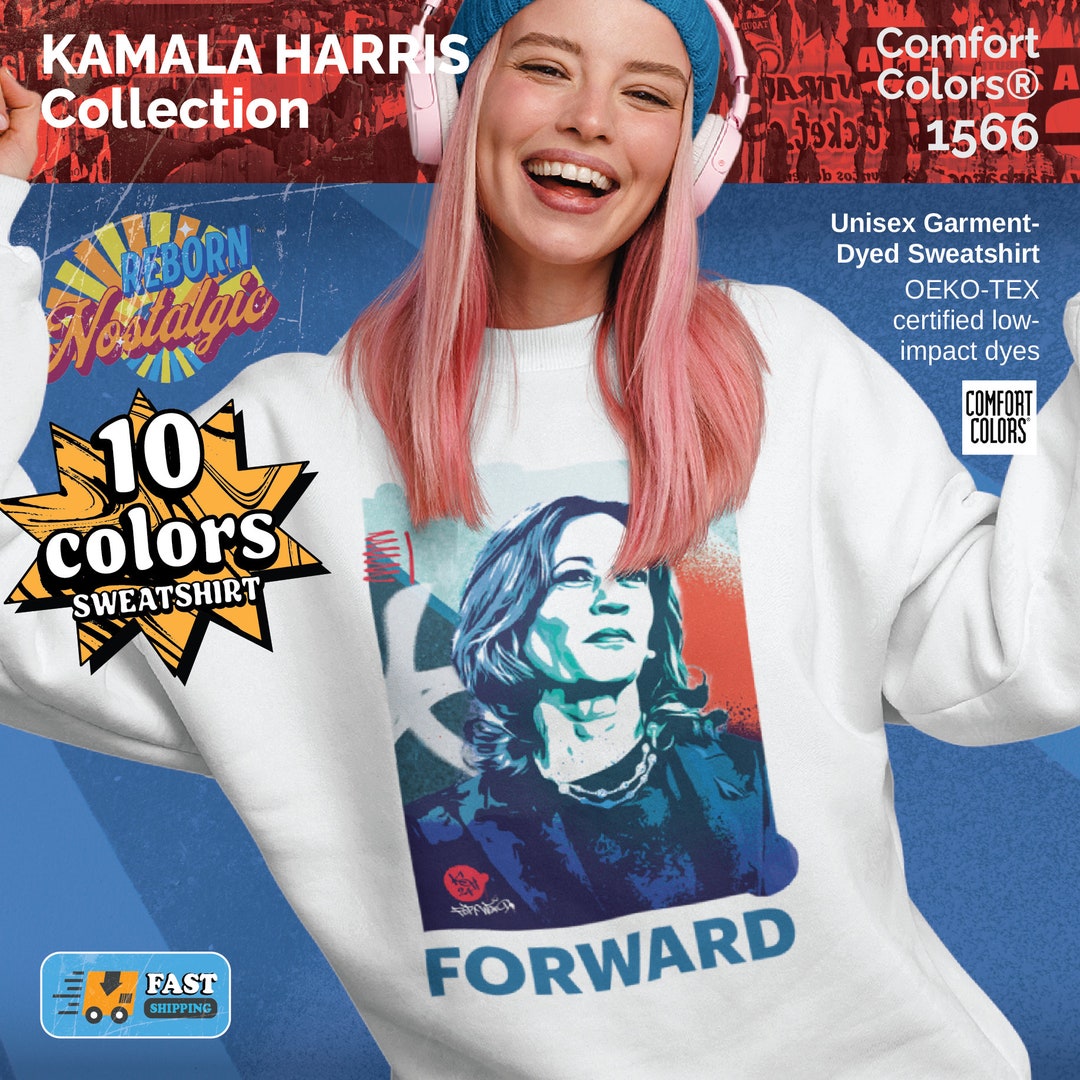 Kamala Harris FORWARD Sweatshirt Forward Graphic Apparel Political ...