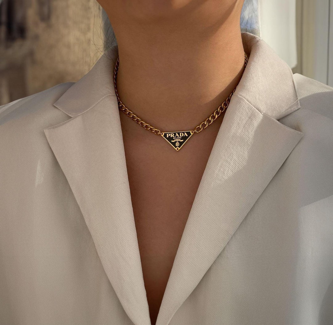 Luxury Necklace, Triangle Chain Necklace, Gift Necklace, Necklace for ...