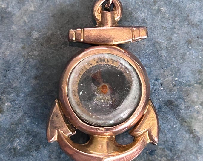 Tiny 9k Gold Antique Victorian Anchor Charm Pendant - Etsy