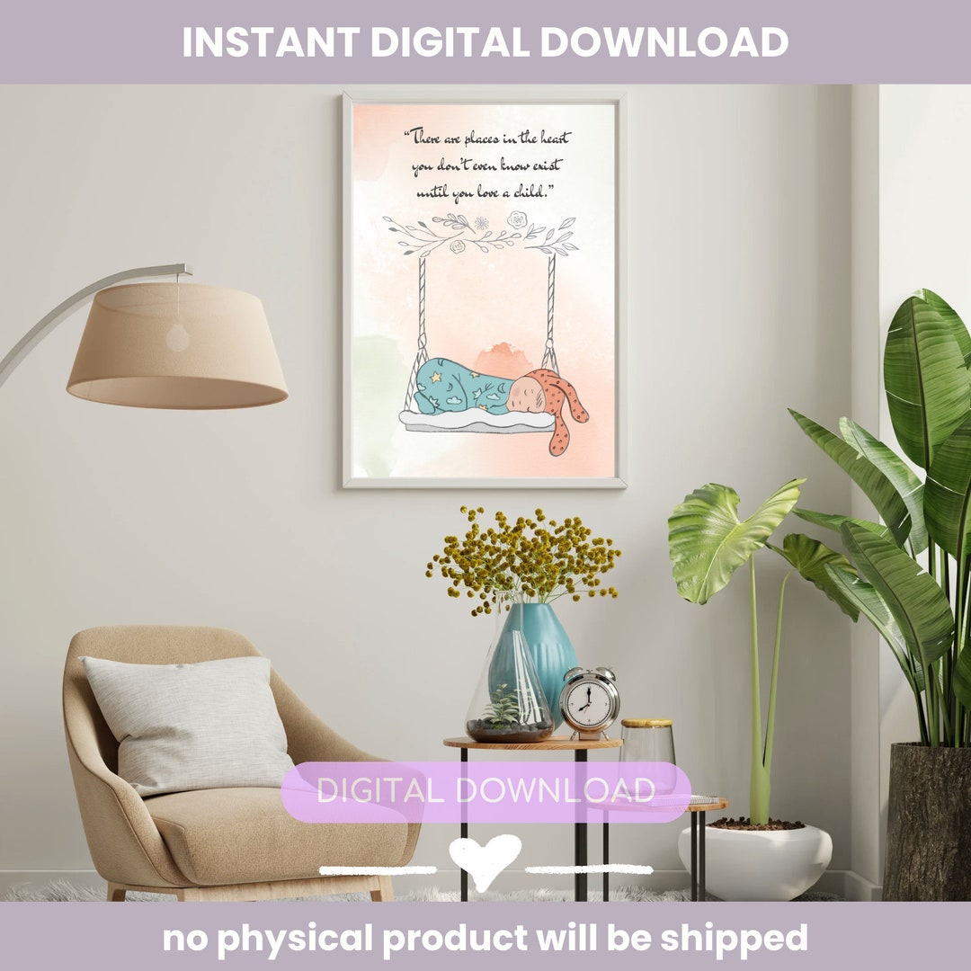 Printable Love for A Child Nursery Wall Art, Nursery Artwork, Kids Room ...