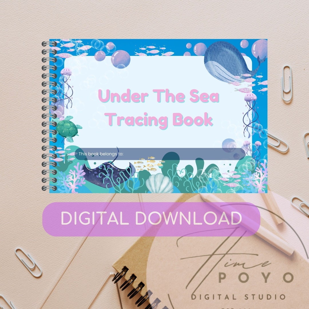 Printable Under the Sea Tracing Book, Tracing Booklet, Digital Tracing ...