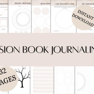 Digital Vision Book Journal With Affirmations Pages, Vision Boards ...