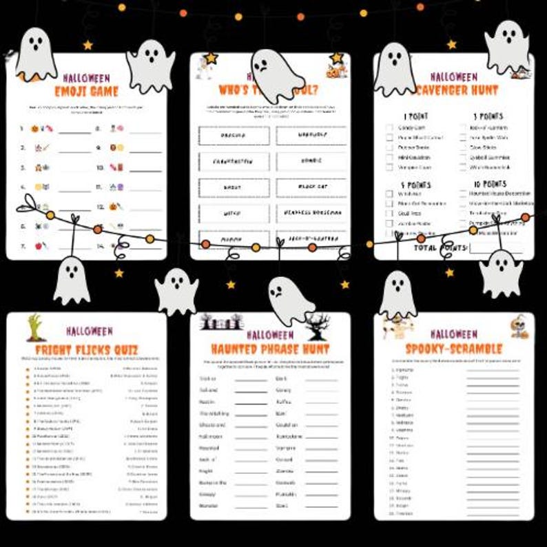 Halloween Fun Games and Activities - Etsy