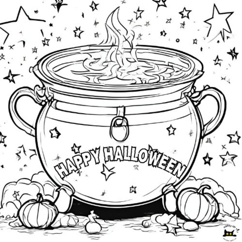 Fun and Spooky Halloween Coloring Book - Etsy