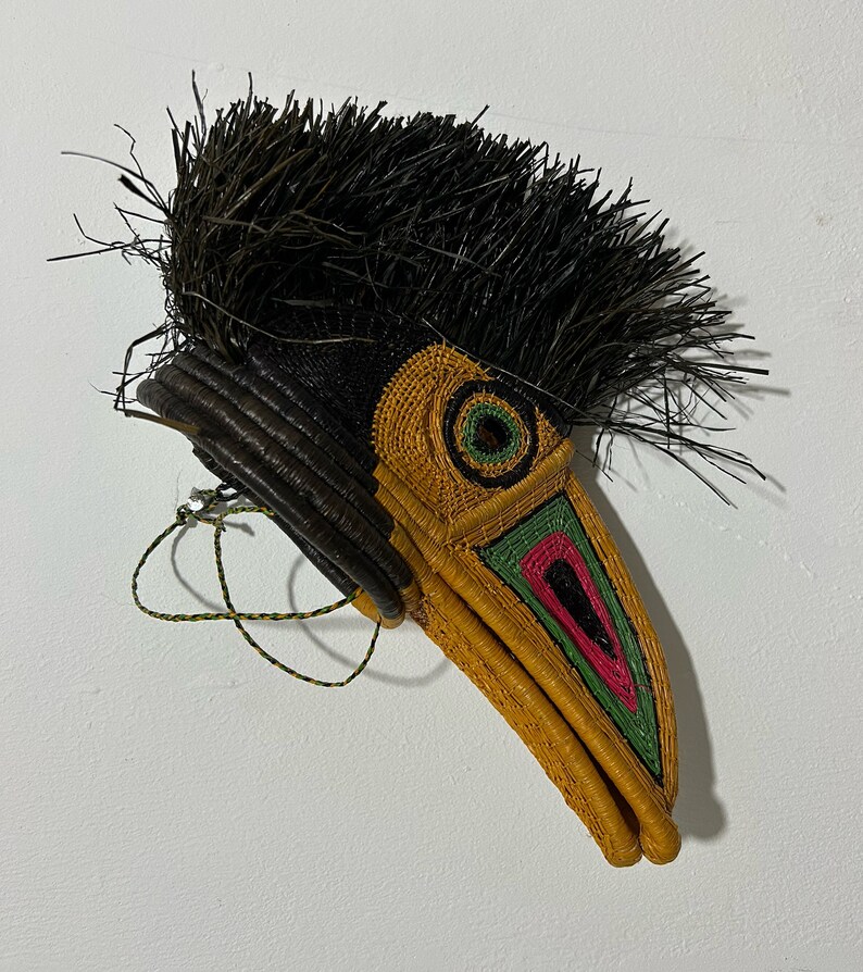 Handmade Palm Fiber Toucan Mask Made by the Embera Indians in the ...