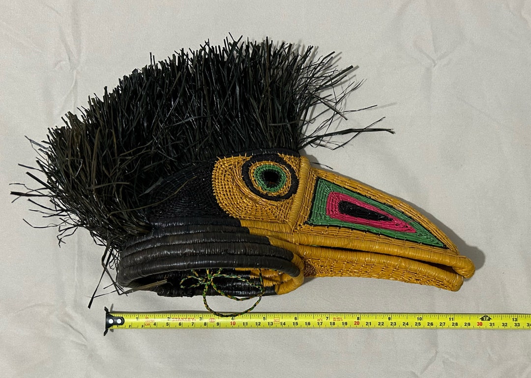 Handmade Palm Fiber Toucan Mask Made by the Embera Indians in the ...
