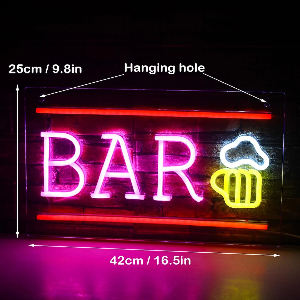 Custom Bar Neon Light Neon Bar Sign Custom Home Bar Neon Sign Christmas ...