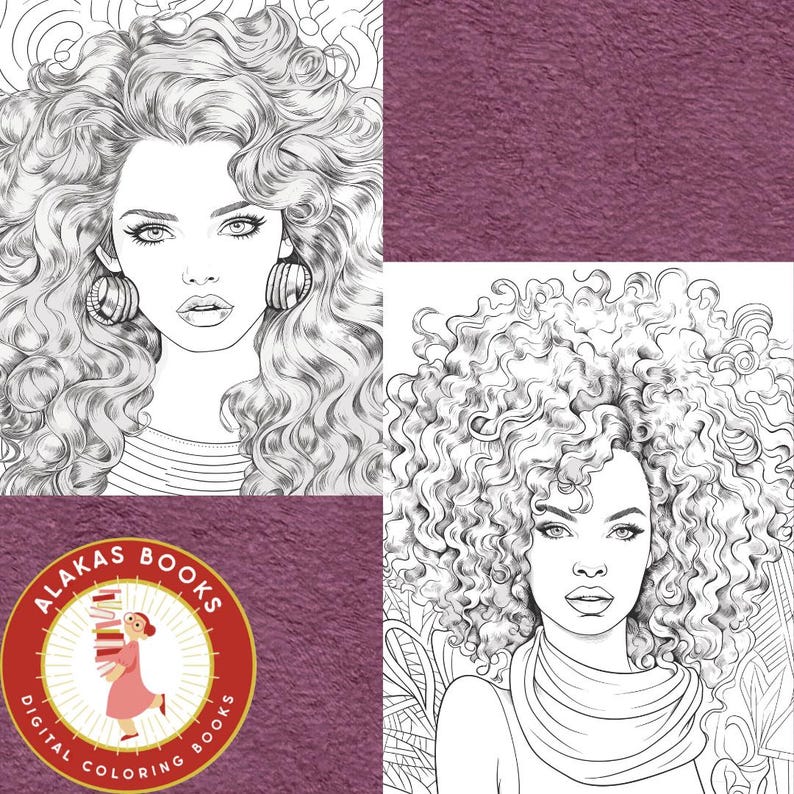 100 80's Fashion Girls Coloring Pages, 80's Fashion Girls Adult Digital ...