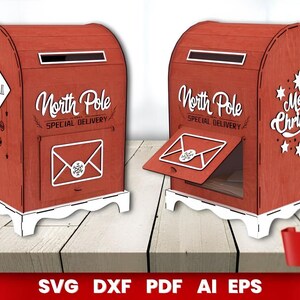 Santa Mail Box Laser Cut Svg ,digital Download,laser Cut,mail Box,home ...