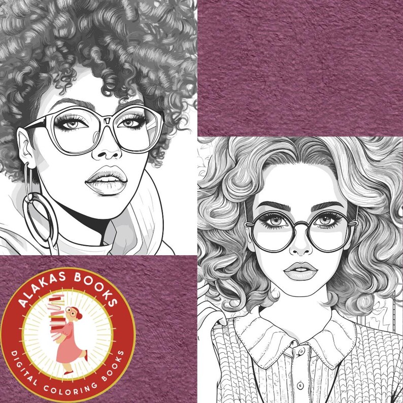 100 80's Fashion Girls Coloring Pages, 80's Fashion Girls Adult Digital ...