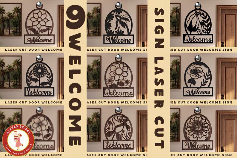 Door Name Sign Laser Cut Svg Bundle,digital Download,laser Cut,home ...