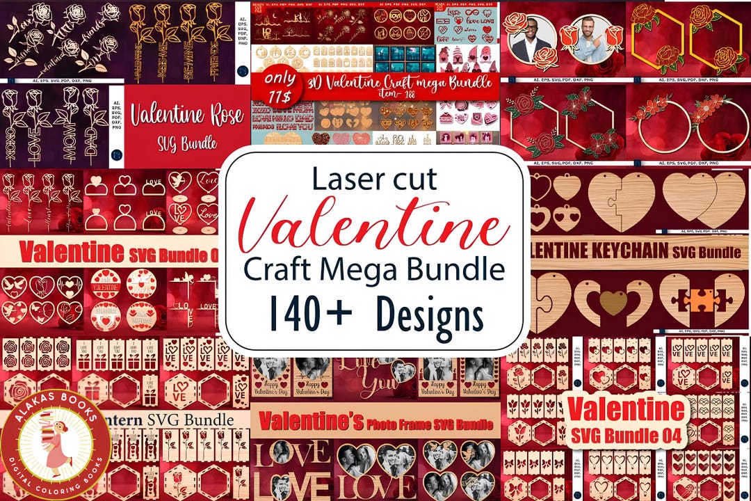 Valentine Laser Cut Mega Bundle /digital Download /laser Cut Designs ...