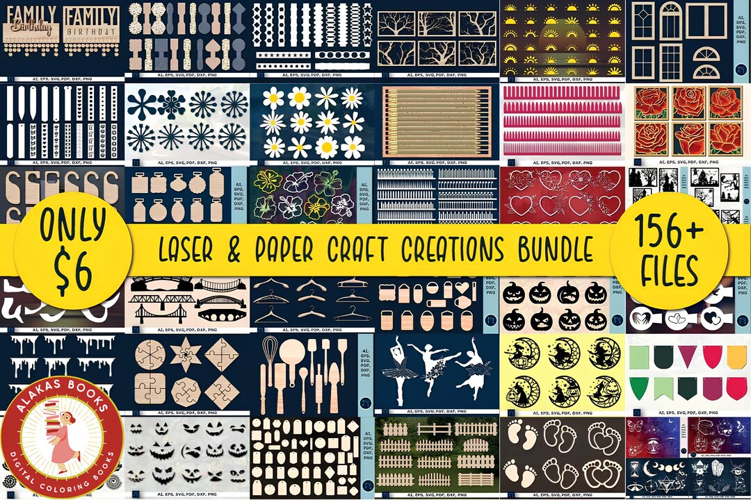 Laser Paper Craft Creations Bundle /digital Download /laser Cut Designs ...