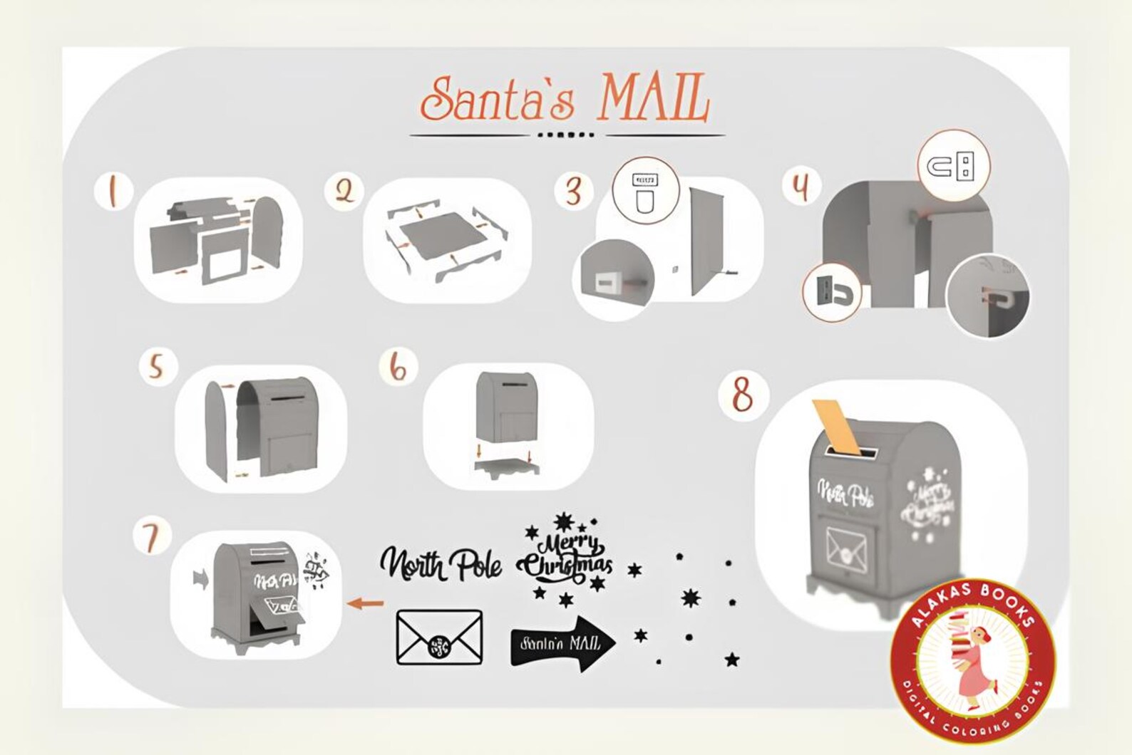 Santa Mail Box Laser Cut Svg ,digital Download,laser Cut,mail Box,home ...