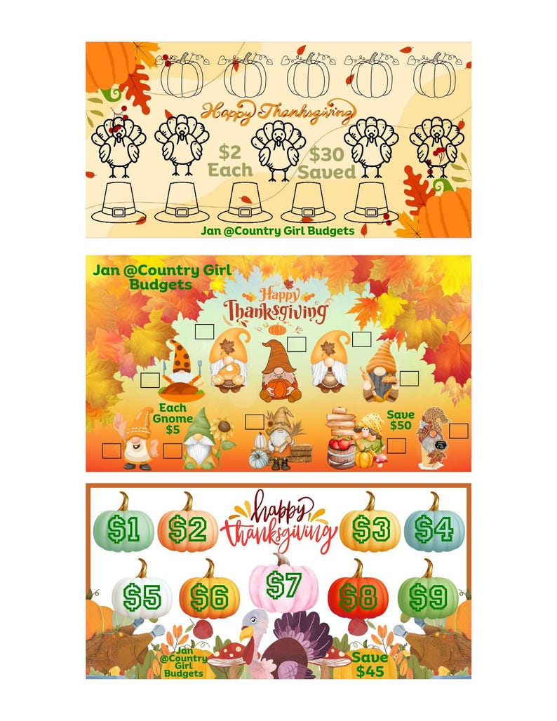 Thanksgiving Savings Challenge - Etsy