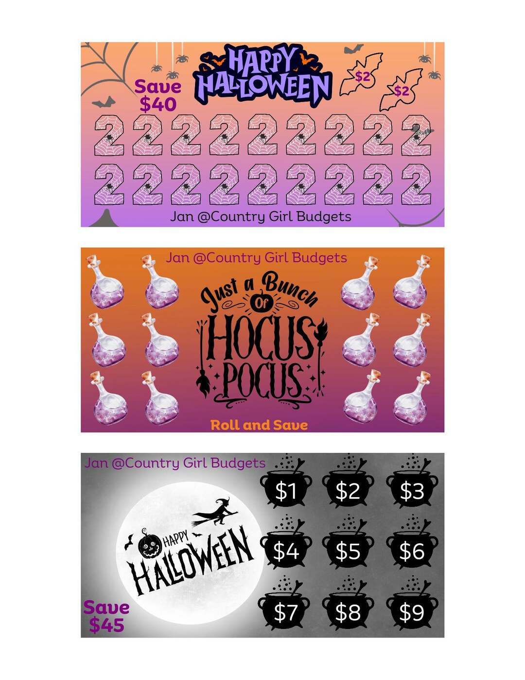 Halloween Savings Challenge - Etsy
