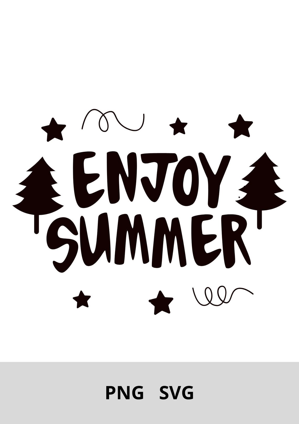 Enjoy Summer ,summer Days, Fichier PNG SVG . Téléchargement Instantané ...