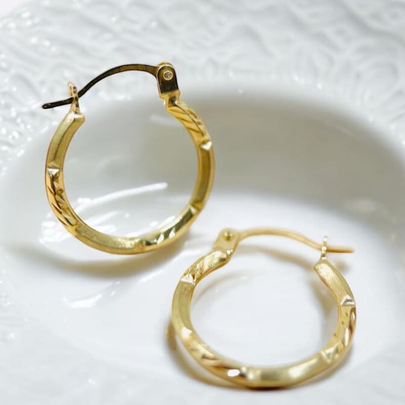 Solid Gold Earrings - Etsy