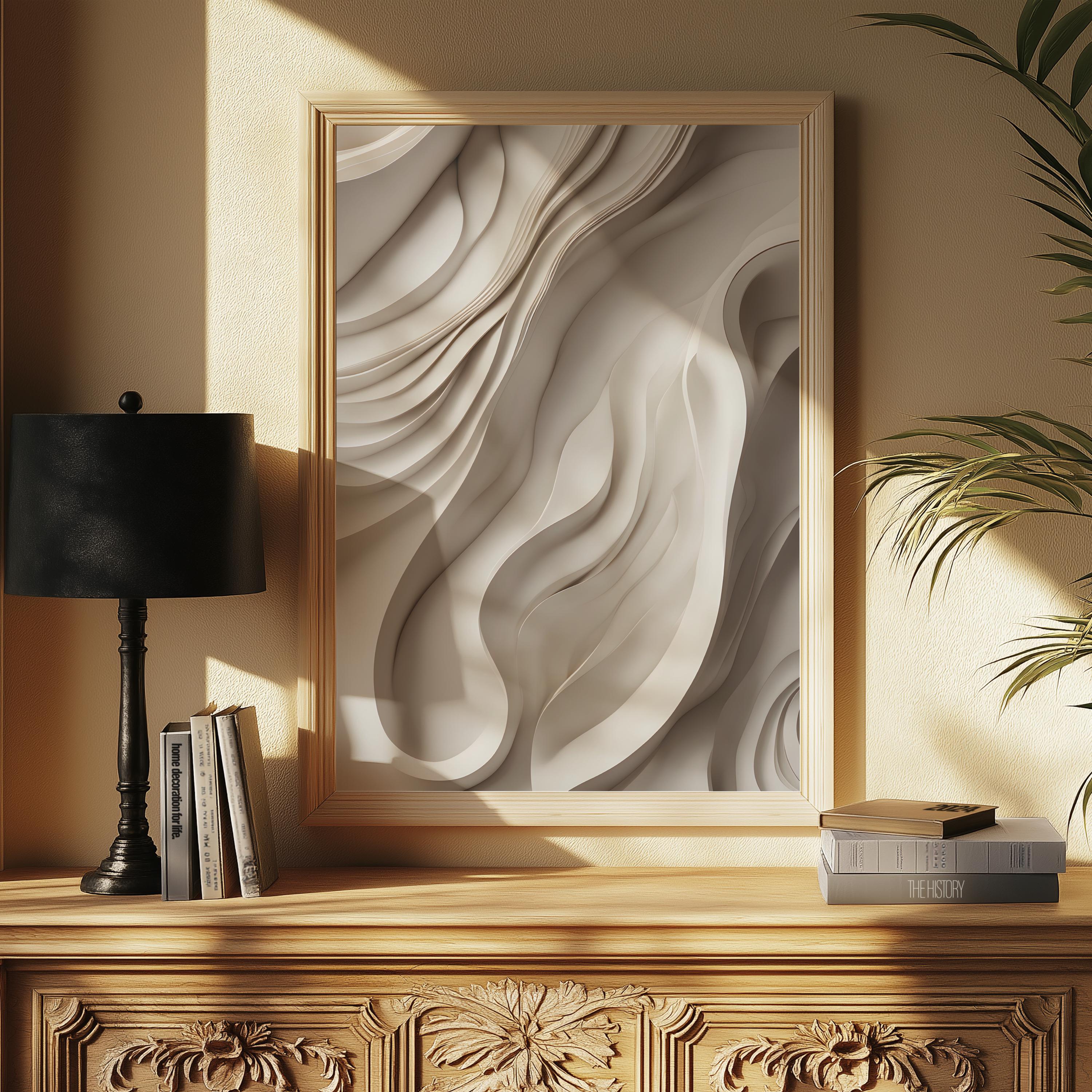 Parametric Wall Art, Digital Download, Minimalist Print, Neutral Wall ...