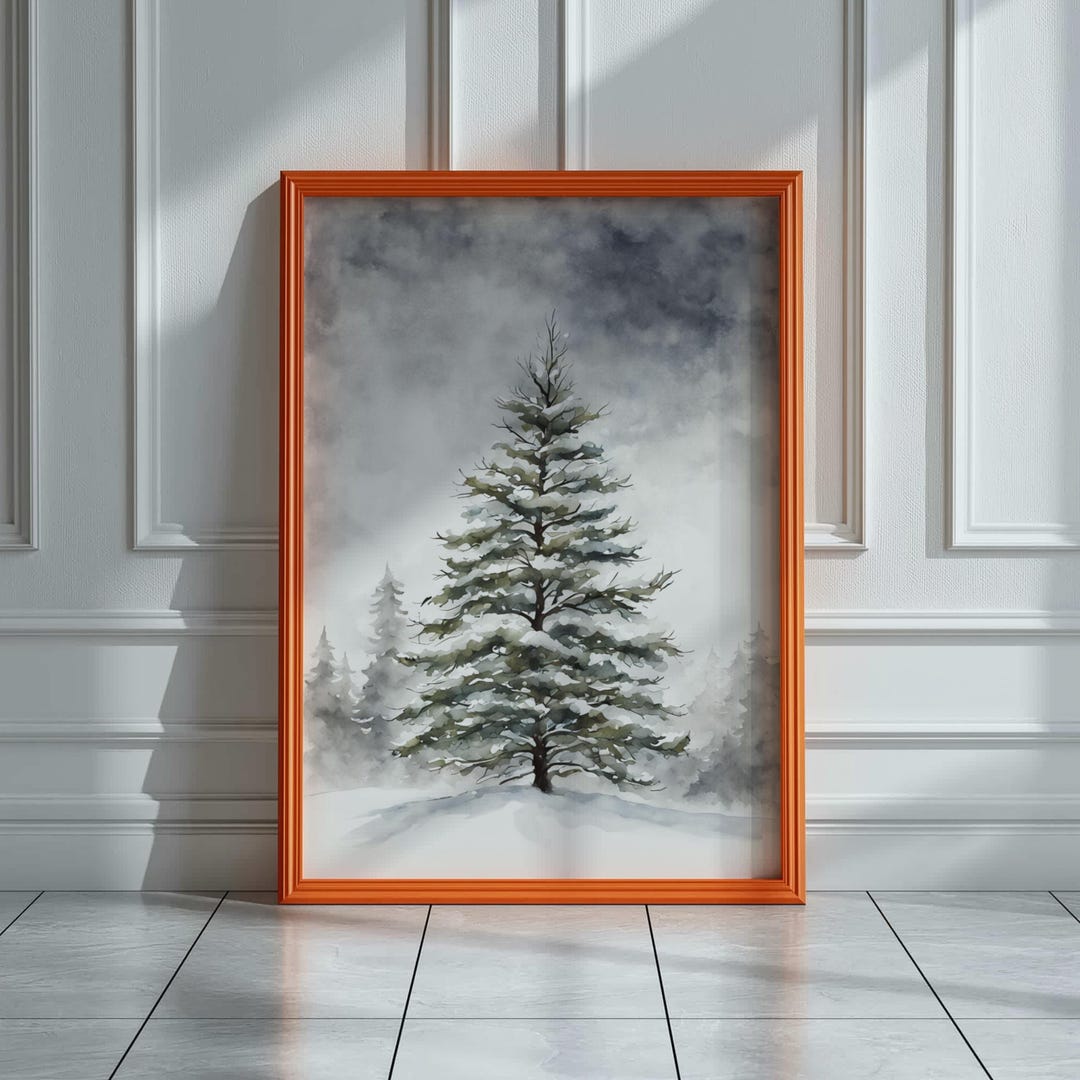 Christmas Tree Wall Art, Evergreen Tree Wall Art, Rustic Country ...