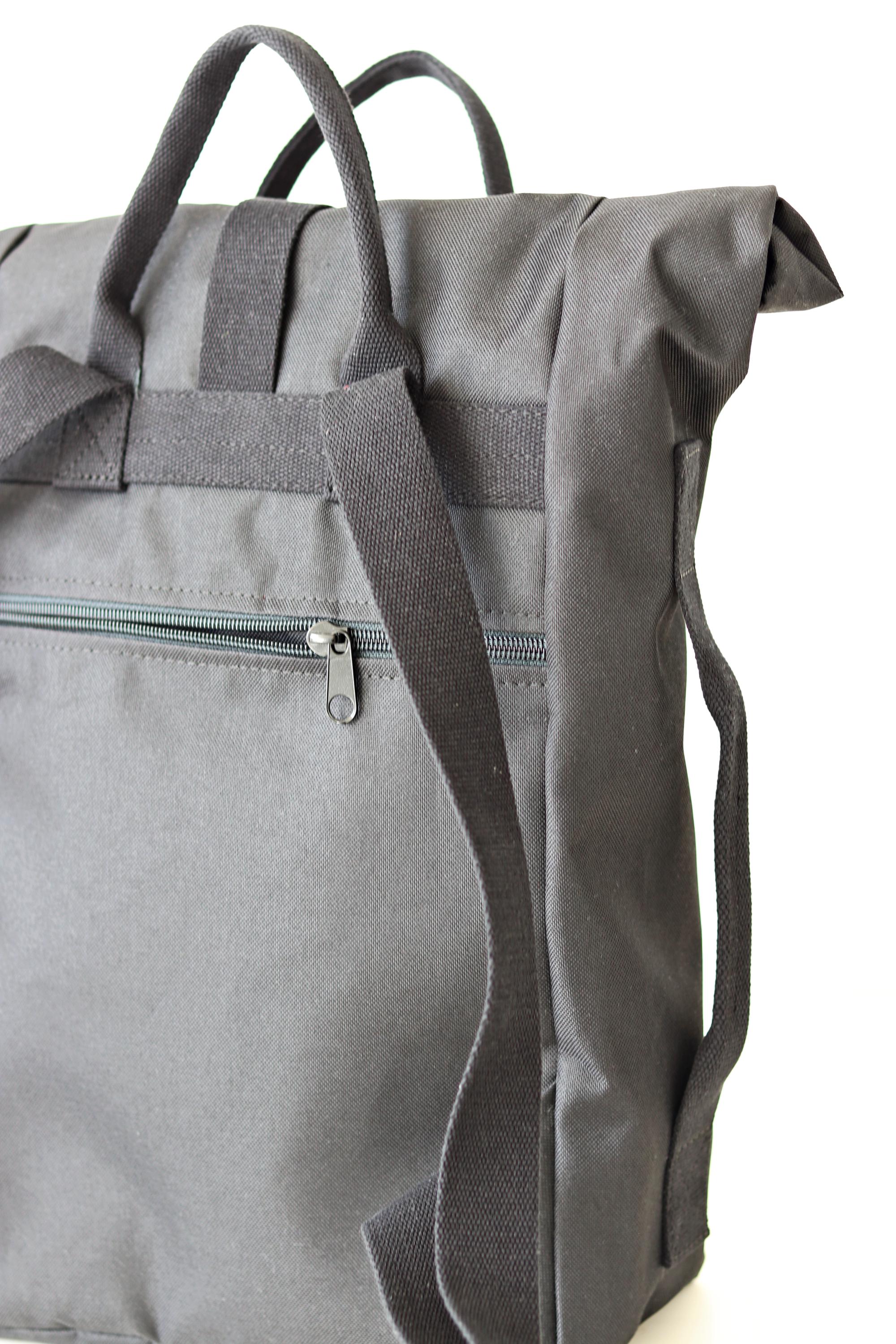 Black Cordura Backpack for Men Laptop Backpack for Travel Rolltop ...