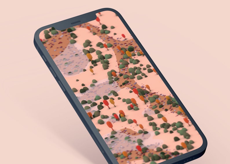 Gumdrop Road digital Sweet, Cute 3D Art Phone Wallpaper - Etsy