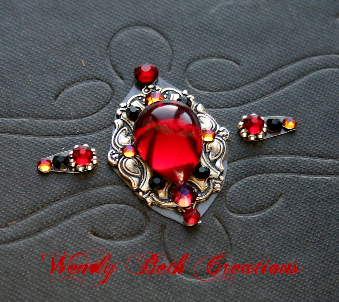 Empress Reusable Belly Dance Bindi Set or Cosplay Skin Jewel Set With ...