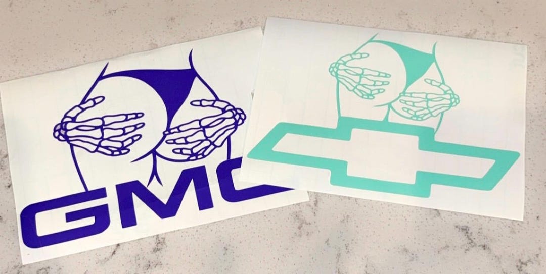 Chevy/gmc/ford/dodge BOOTY Decal - Etsy