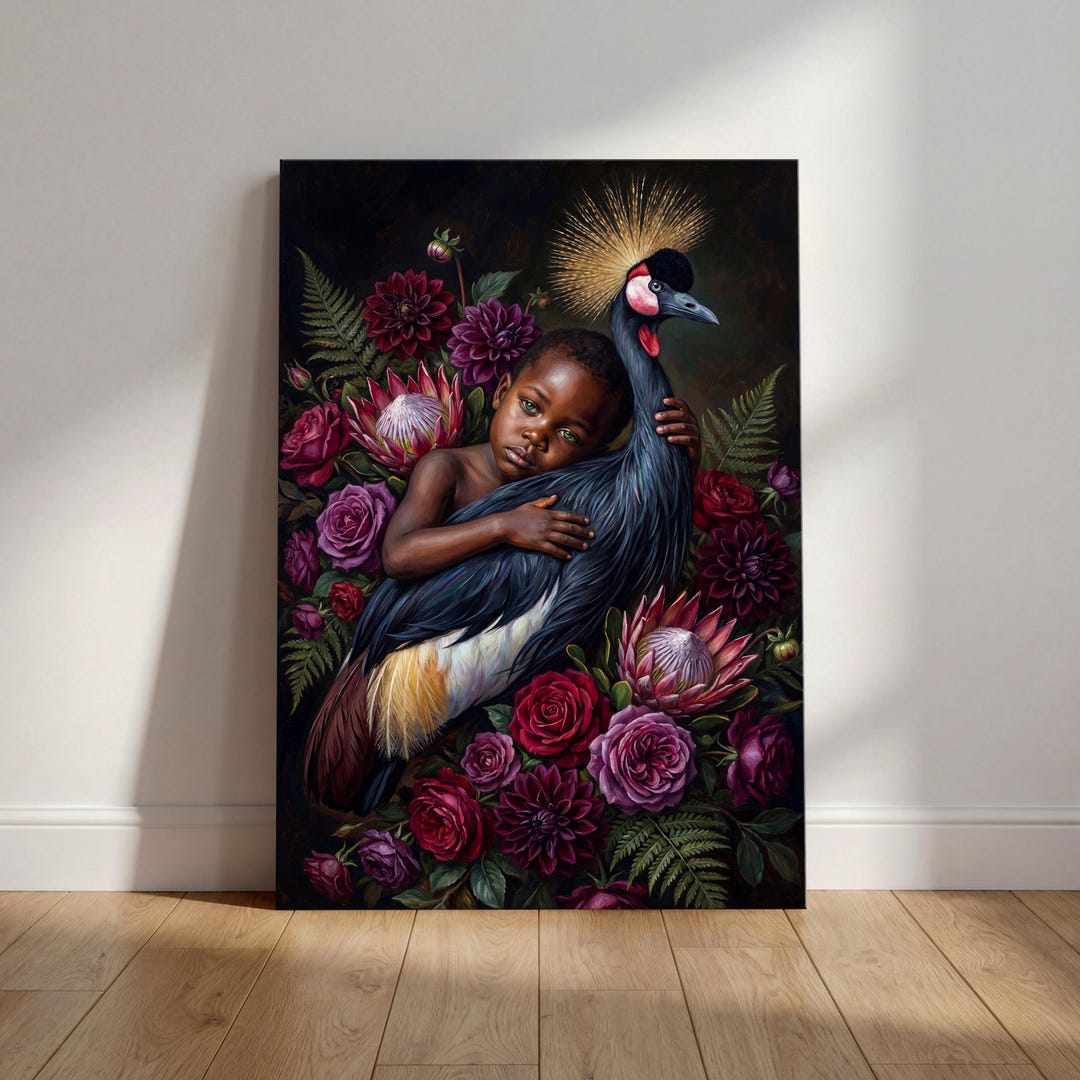 Modern Art Exploring Themes of Humans, Animals, and Nature. Available ...