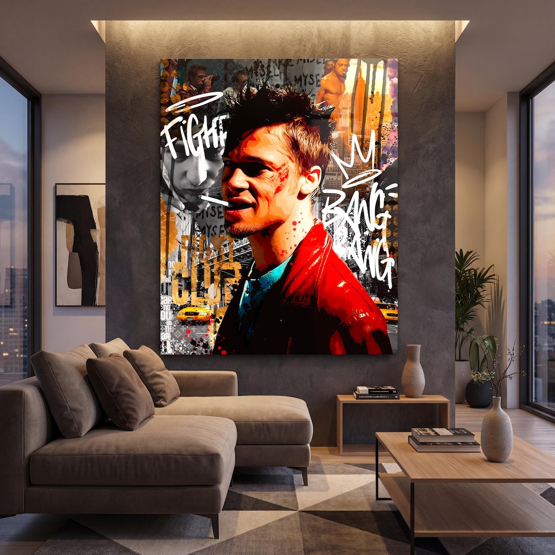 Tyler Durden, personnage du film Fight Club. Affiche/graffiti motivant ...